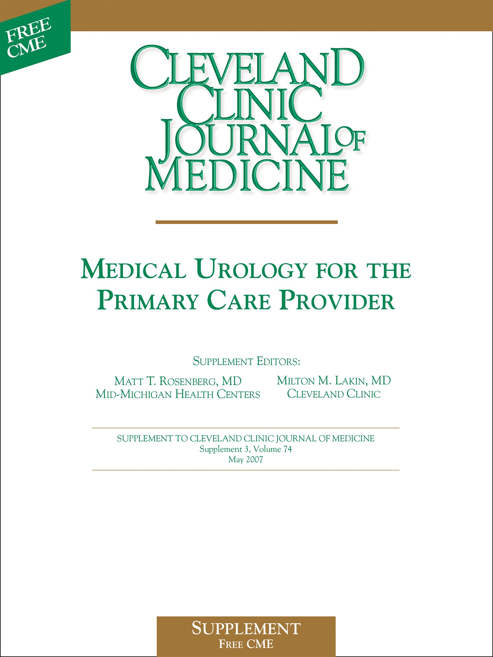 Table of Contents — May 01, 2007, 74 (5 suppl 3) | Cleveland Clinic ...